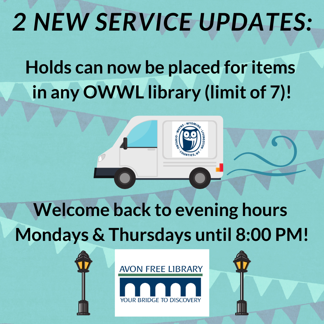 Service Update – Avon Free Library